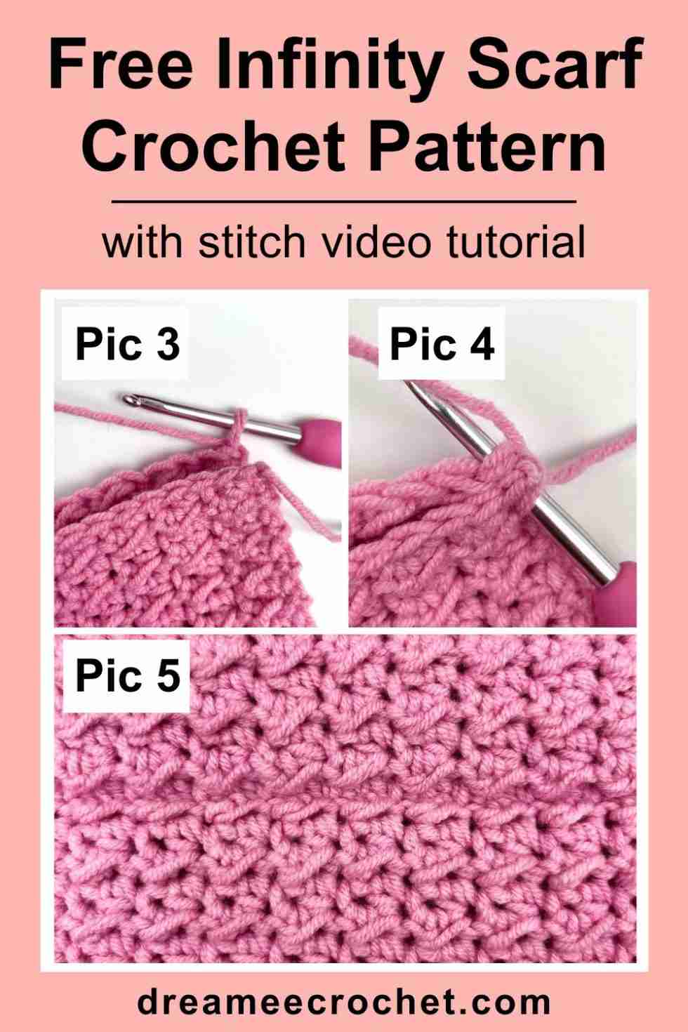 Free and Easy Infinity Scarf Crochet Pattern for Beginners - Dreamee ...