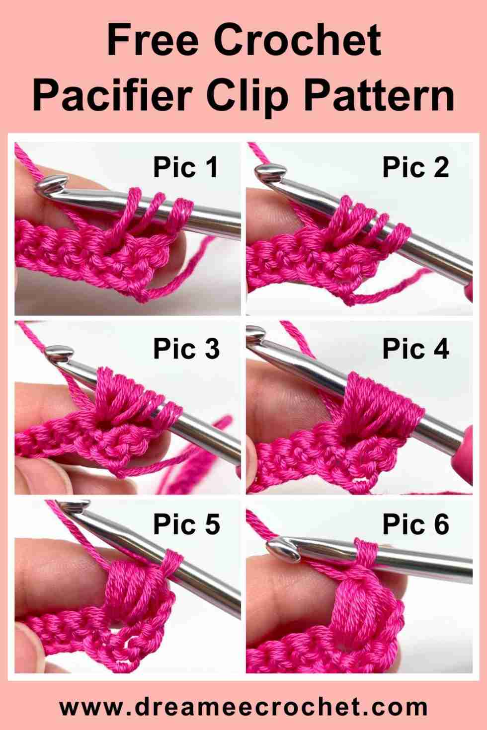 Free Crochet Baby Pacifier Clip Pattern - Dreamee Crochet
