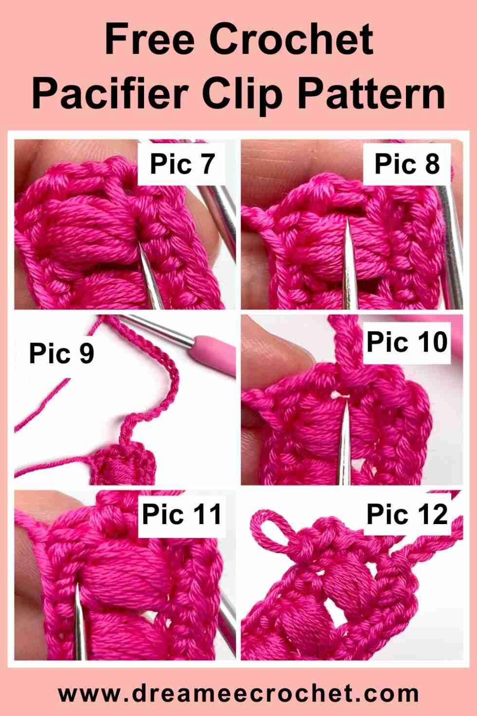 Free Crochet Baby Pacifier Clip Pattern - Dreamee Crochet