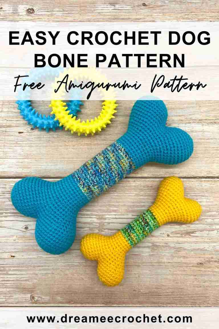Free Amigurumi Crochet Dog Bone Pattern - Dreamee Crochet