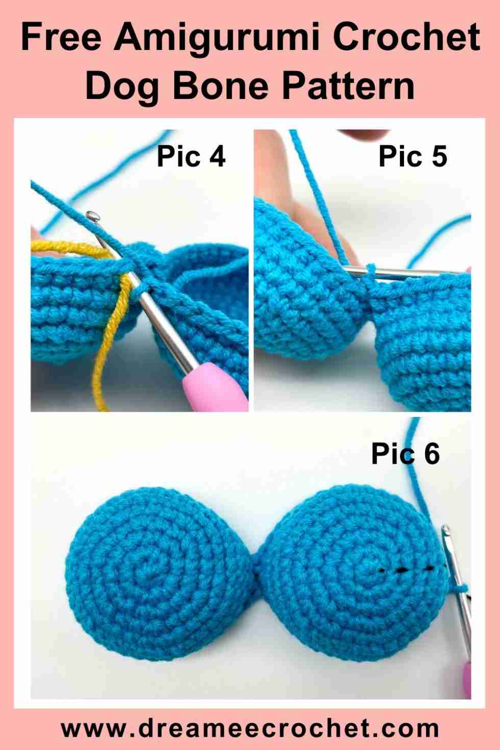 Free Amigurumi Crochet Dog Bone Pattern - Dreamee Crochet
