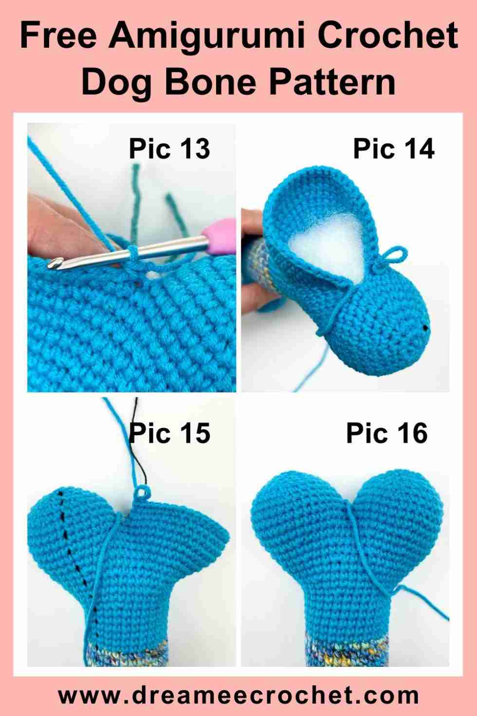 Free Amigurumi Crochet Dog Bone Pattern - Dreamee Crochet