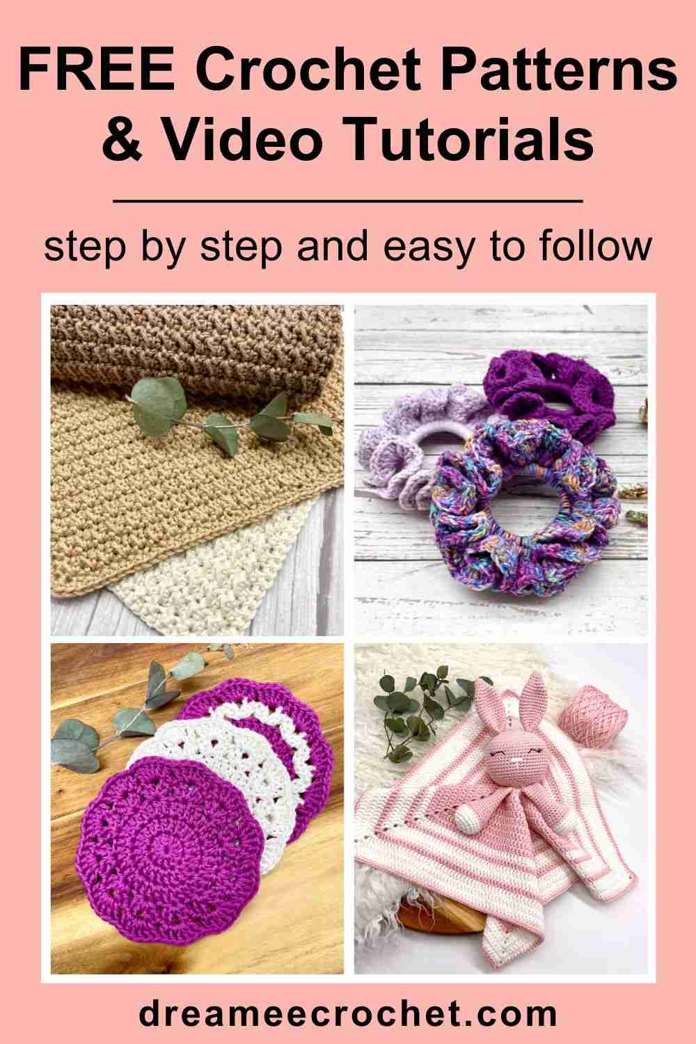 Free Crochet Patterns and Video Tutorials - Dreamee Crochet