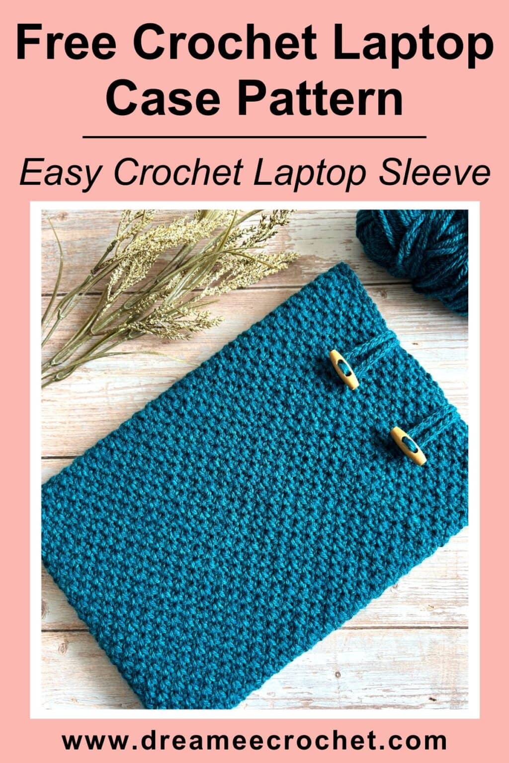Free crochet laptop case pattern: Easy crochet laptop sleeve - Dreamee ...